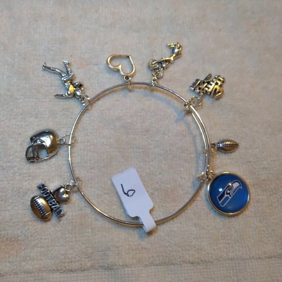 NFL | Jewelry | Seattle Seahawks Nfl Custom Expandable Charm Bracelet ...